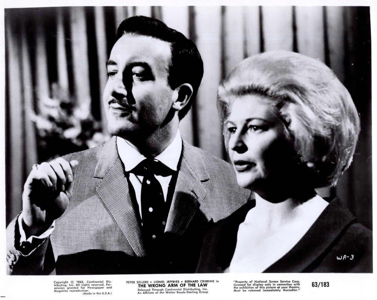 Peter Sellers & Vanda Godsell in "The Wrong Arm of the Law" 1963 ...
