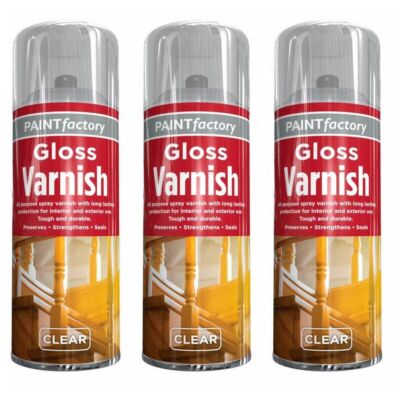 All Purpose Clear Gloss Varnish (400ml) Spray Exterior Interior ...