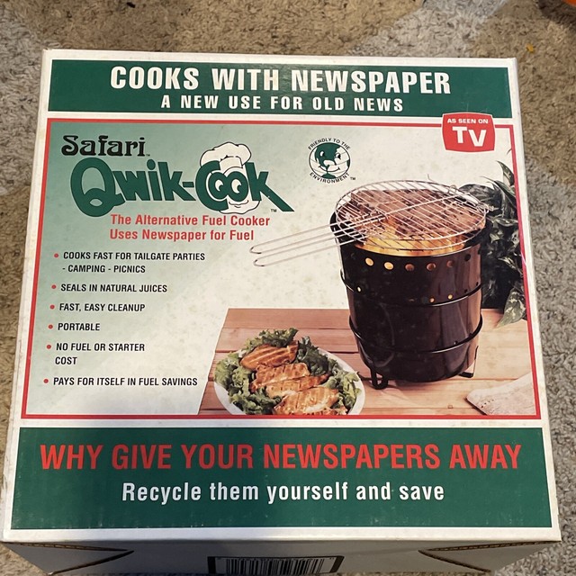 Safari Qwik Cook Alternative Fuel Cooker Grill Eco Friendly Newspapers ...