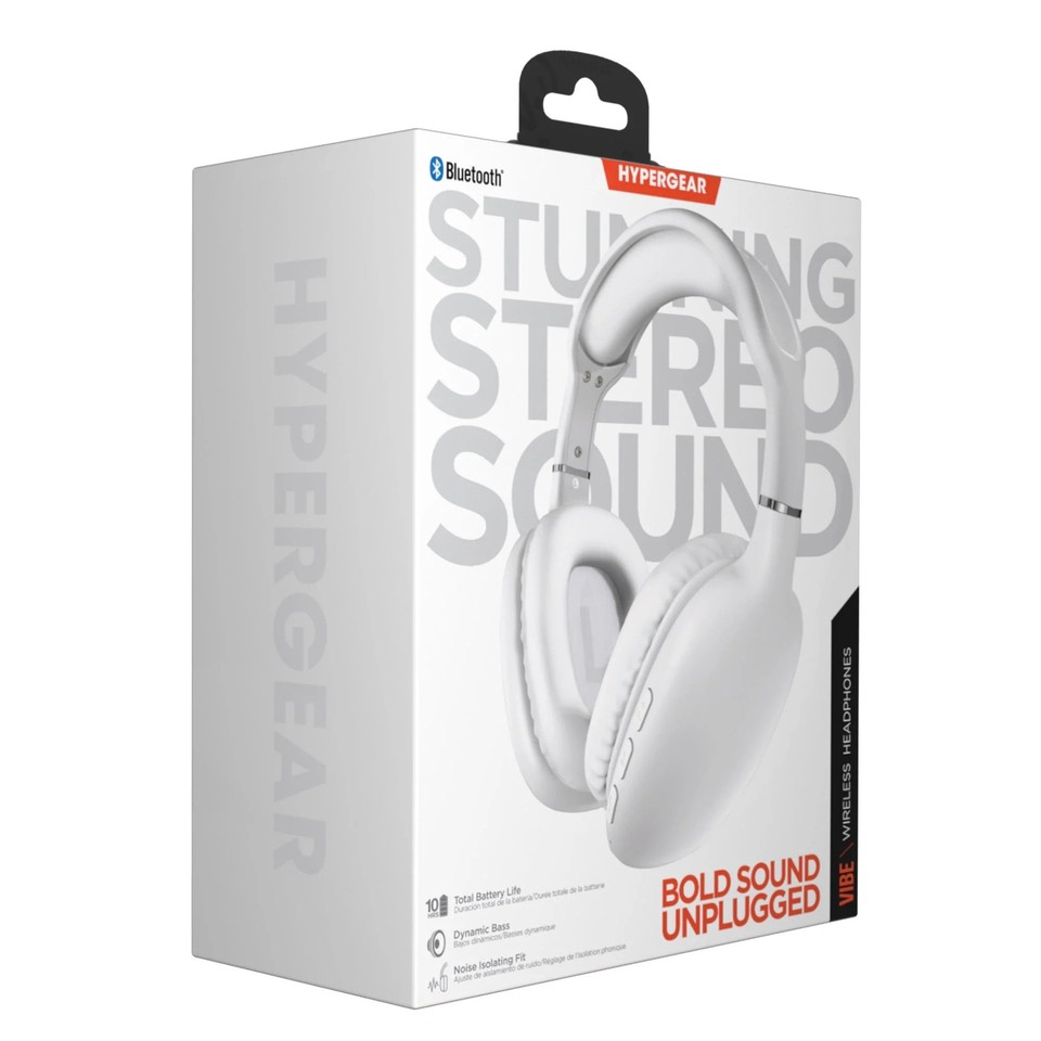HyperGear VIBE Wireless Headphones w Extended Battery and High-Def ...