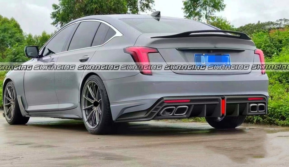 For Cadillac CT5 2020-2022 Real Carbon Fiber Rear Trunk Spoiler Wing ...