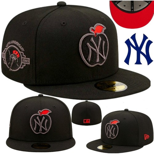 Men's New York Yankees Apple Series Black baseball Cap 5950 fitted hat ...