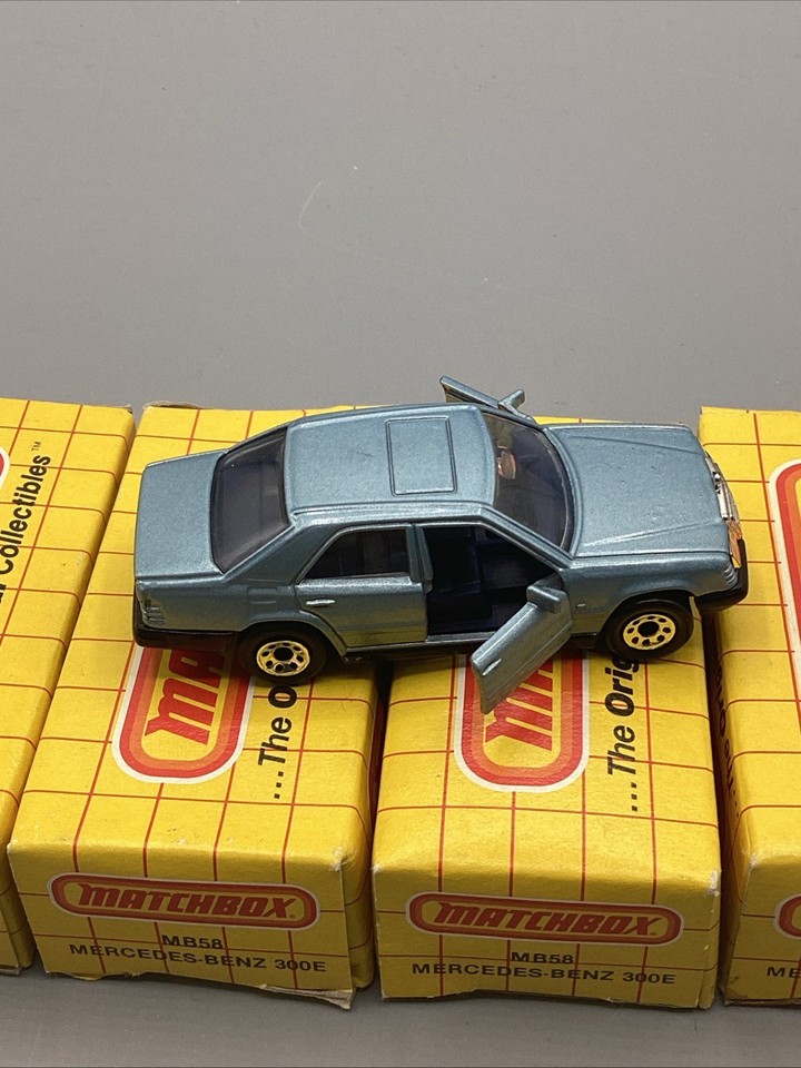 (4) NOS Matchbox Superfast MB58 Blue Mercedes-Benz 300E w/Grid Box | eBay