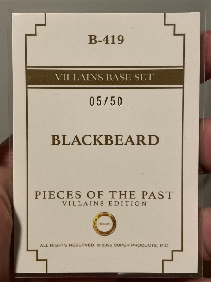 5 Card Blackbeard Lot Including /50 Red Shimmer Base And Relic, Plus ...
