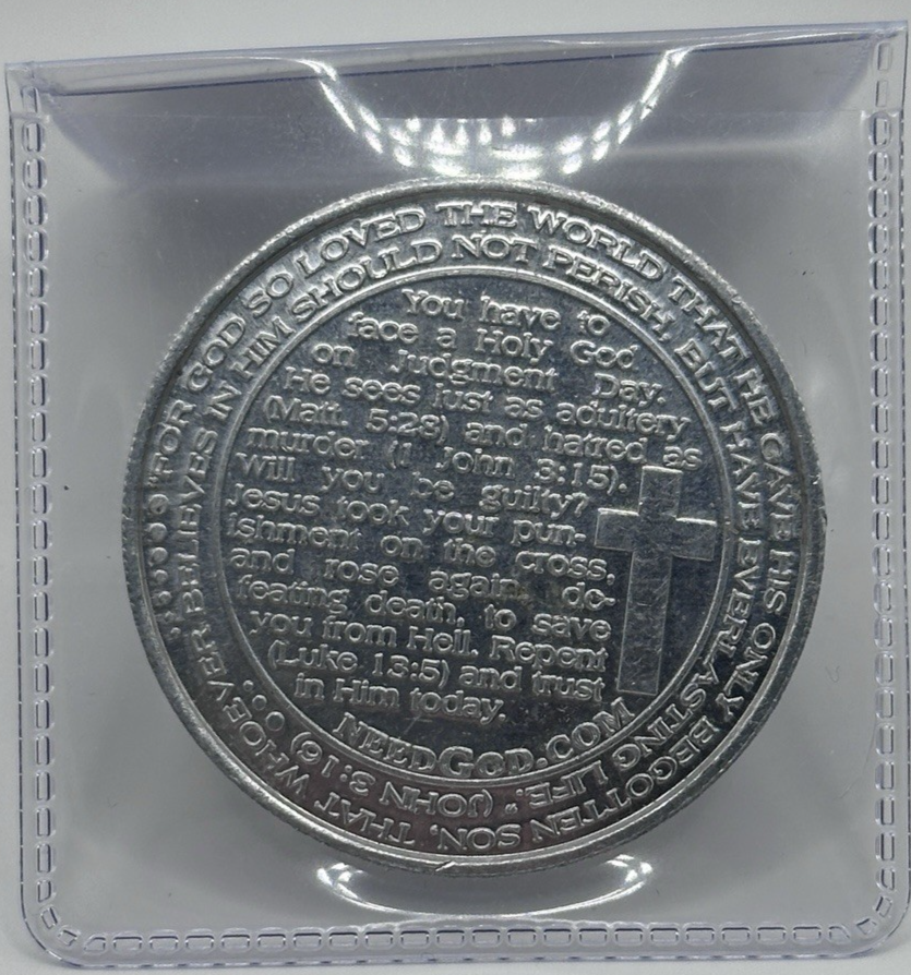 The Ten Commandments Token Medal James 2:10, John 3:16 Needgod.com Coin ...