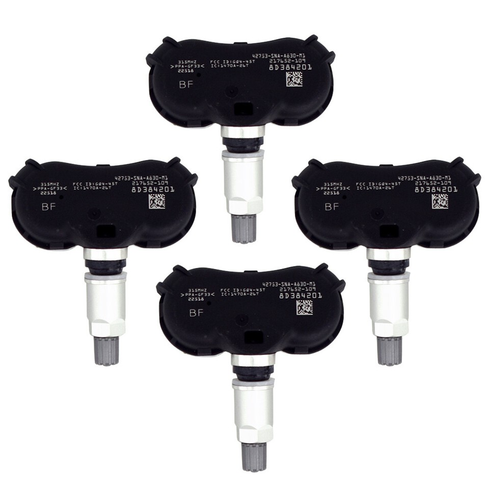 4x Honda Tire Pressure Sensor TPMS 315Mhz For CRZ Insight Odyssey ...