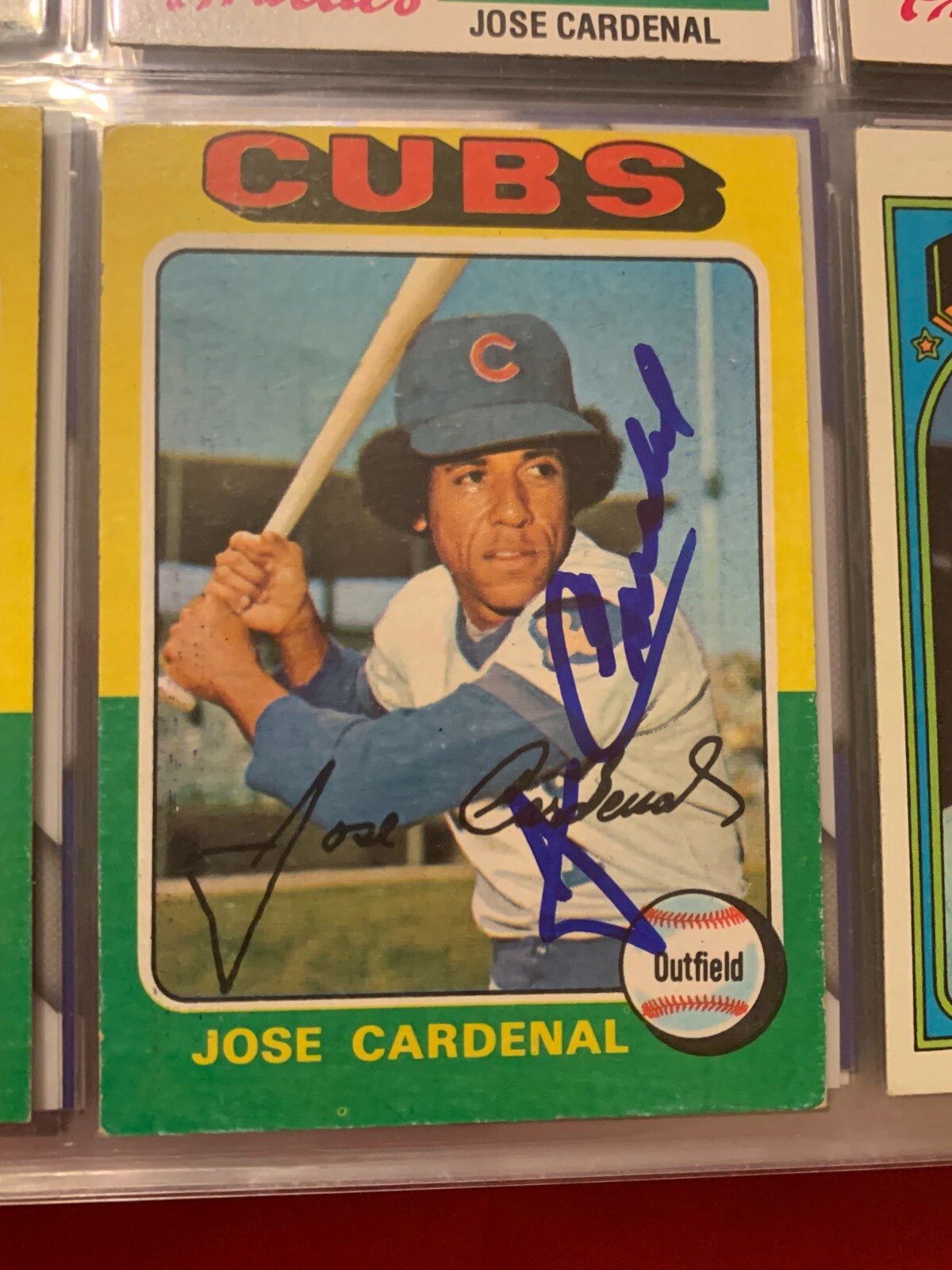 JOSE CARDENAL AUTOGRAPHED SIGNED 1975 TOPPS CARD CHICAGO CUBS COA | eBay