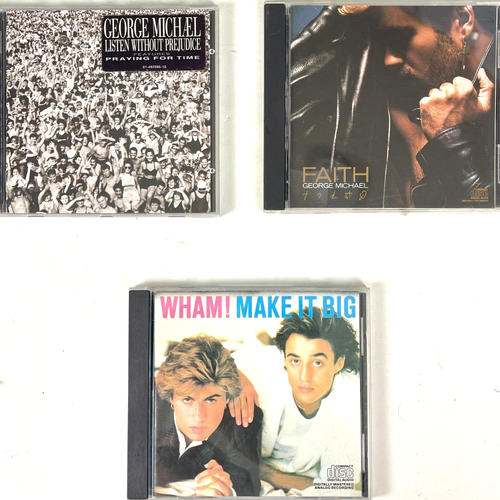 George Michael Wham 3 CD Lot Make Big + Faith + LIsten Without ...