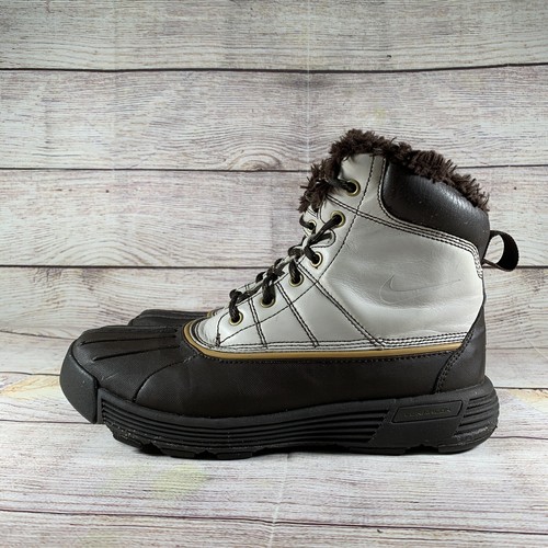 Nike ACG Womens Size 7 Lunarlon Winter Snow Boots 417724-001 Brown Faux ...