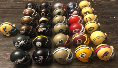 Lot 30 Riddell NFL Pocket Size Pro Football Sports Team Helmets ...