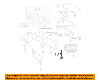 FORD OEM 05-14 Mustang Rear Body Floor Interior Trim-Mount Bolt ...