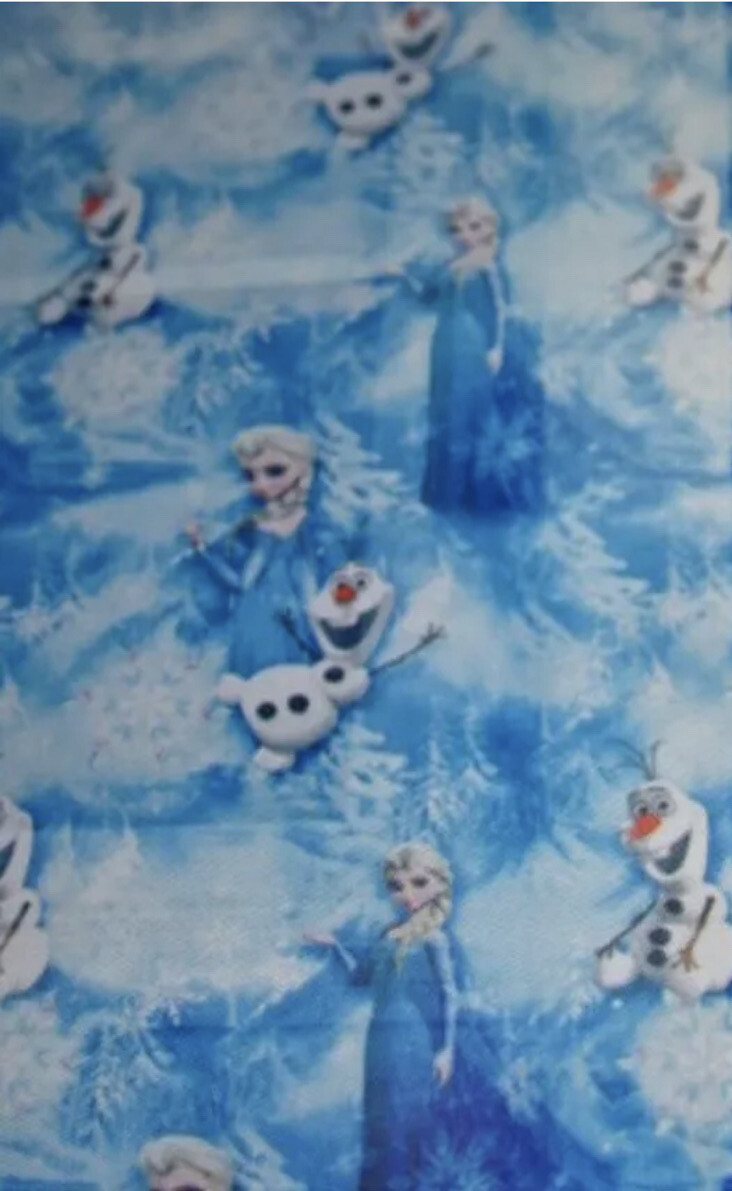 New A Pair Disney Frozen Elsa Olaf Blue Tab Top Sheer Curtain 140cm x ...