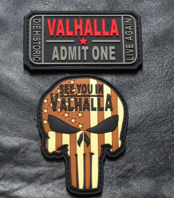 Ticket to Valhalla Admit One Vikings See You Valhalla Hook Patch(Bundle ...
