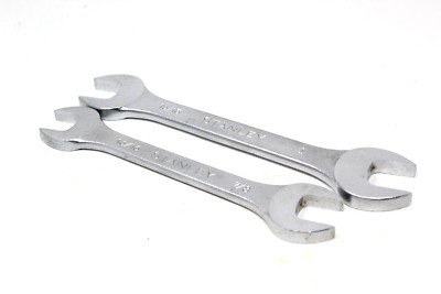 Stanley Set of 2 86-809 86-811 6-Point SAE Open End Wrenches USA. | eBay
