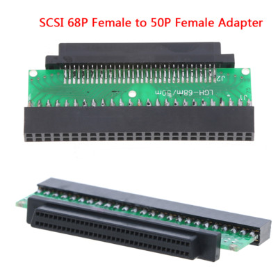 SCSI HD 68 pin to IDC 50 pin adapter card SCSI 68-50 female-female ECK7 ...