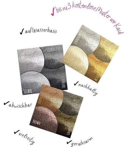 Metallic Wandfarbe Effektwandfarbe Schimmer ! Verschiedene Farben ...