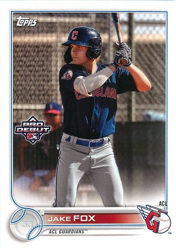 Jake Fox 2022 Topps Pro Debut MiLB Baseball Rookie Card #PD-12 ACL ...