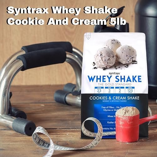 Syntrax Whey Shake Protein Powder Cookies & Cream Shake Native Grass ...