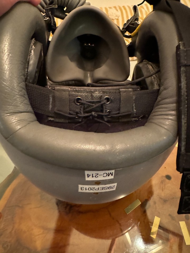 USAF HGU-55/P Pilot Flight Helmet & MBU-12/ Oxygen Mask - Pilot Worn | eBay