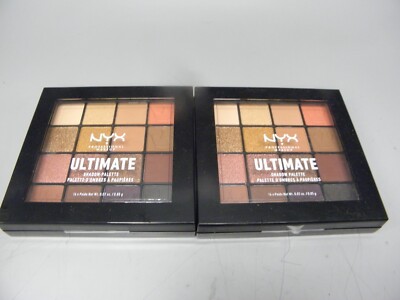 2-COUNT NYX ULTIMATE EYE SHADOW PALLETTE USP15 ULTIMATE QUEEN 16 COLORS ...