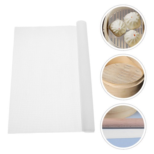 Reusable Silicone Steamer Liner Mesh Mat Pad Steamed Buns Dumplings ...