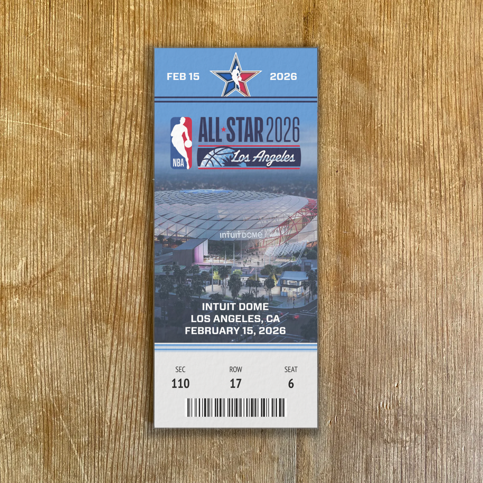 2026 NBA All Star Game Replica Ticket Stub Customizable Any Seat at ...