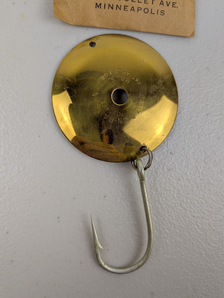 Vintage Canadian Baits, Inc. No. 1C/2C Metal Fishing Lures with Packet ...