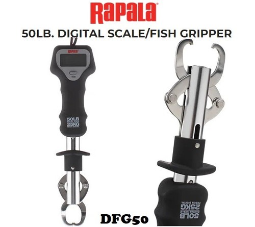 Rapala 50lb Digital Scale w/ Fish Gripper DFG50 22677227863 | eBay