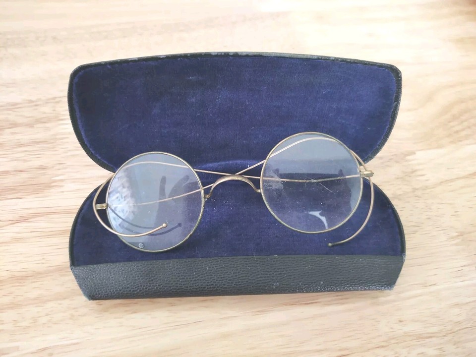 10k GF Wire Rim Antique Glasses Unbranded Curved Arms Wearable ...