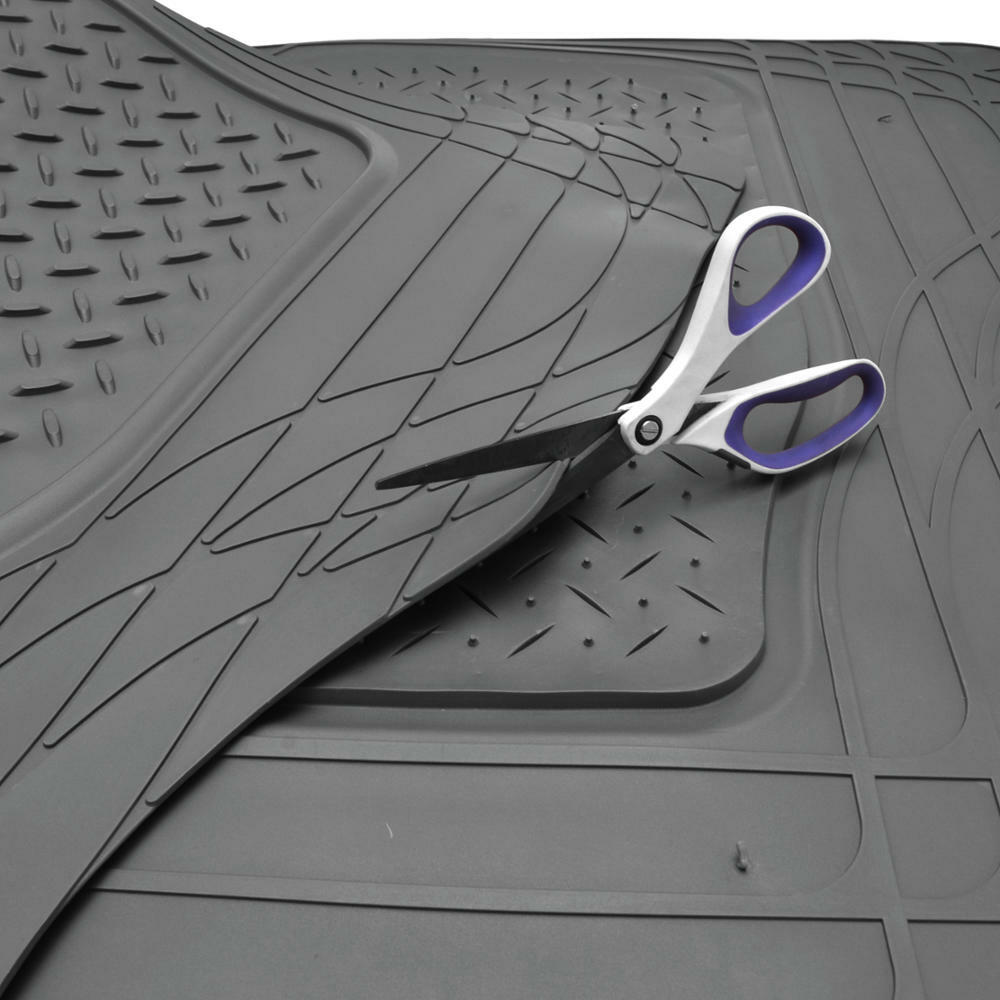 Gray FlexTough All Weather HD Rubber Mats Package - 4pc Floor Liners ...