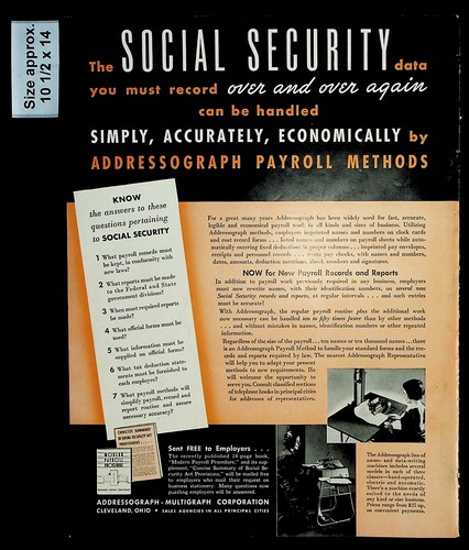 1937 Addressograph-Multigraph Corporation Social Security Vintage Print ...