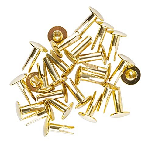 Split Rivets Brass Plated Steel 1/2" Long Pack Of 50 Rivets Tkr | eBay