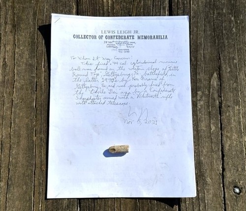 Excavated Whitworh Bullet Recovered in Gettysburg, Pennsylvania | eBay