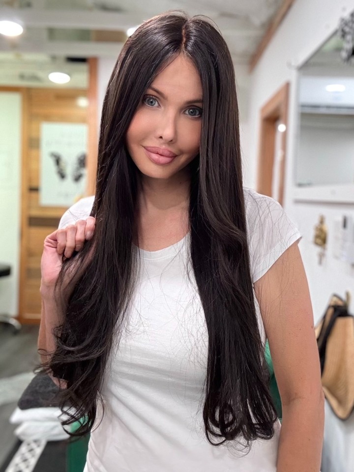 100% Human Hair Lace Front Wig Sheitel Jewish Long 30” Medium Virgin ...