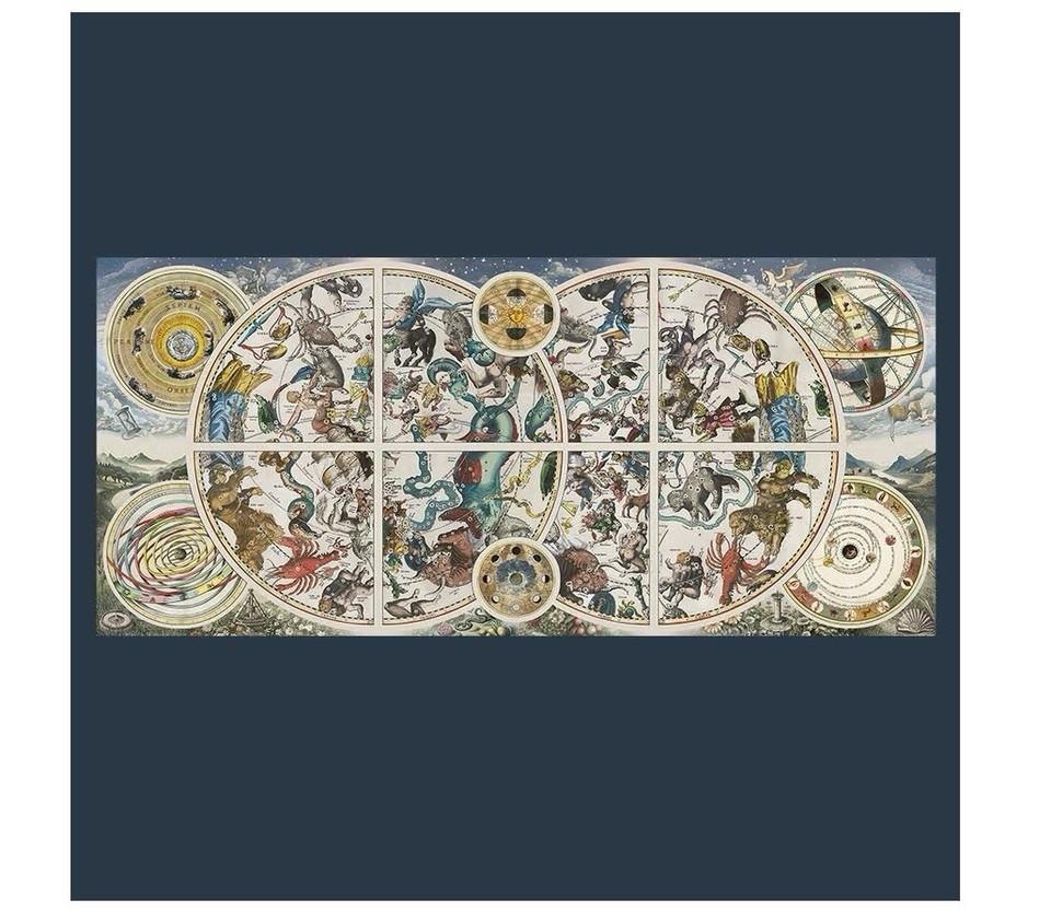 Trefl Prime 9000 Piece Puzzle - Ancient Celestial Maps + Poster Family ...