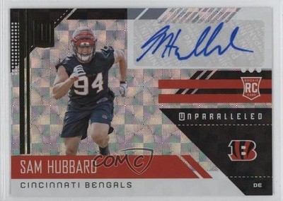2018 Panini Unparalleled Hyper Signatures /25 Sam Hubbard #288 Rookie ...