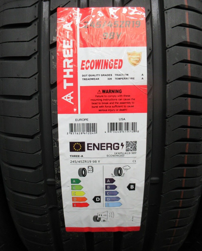 X2 245 45 19 245/45ZR19 98Y XL THREE-A M+S ALL WEATHER NEW TYRES *B WET ...