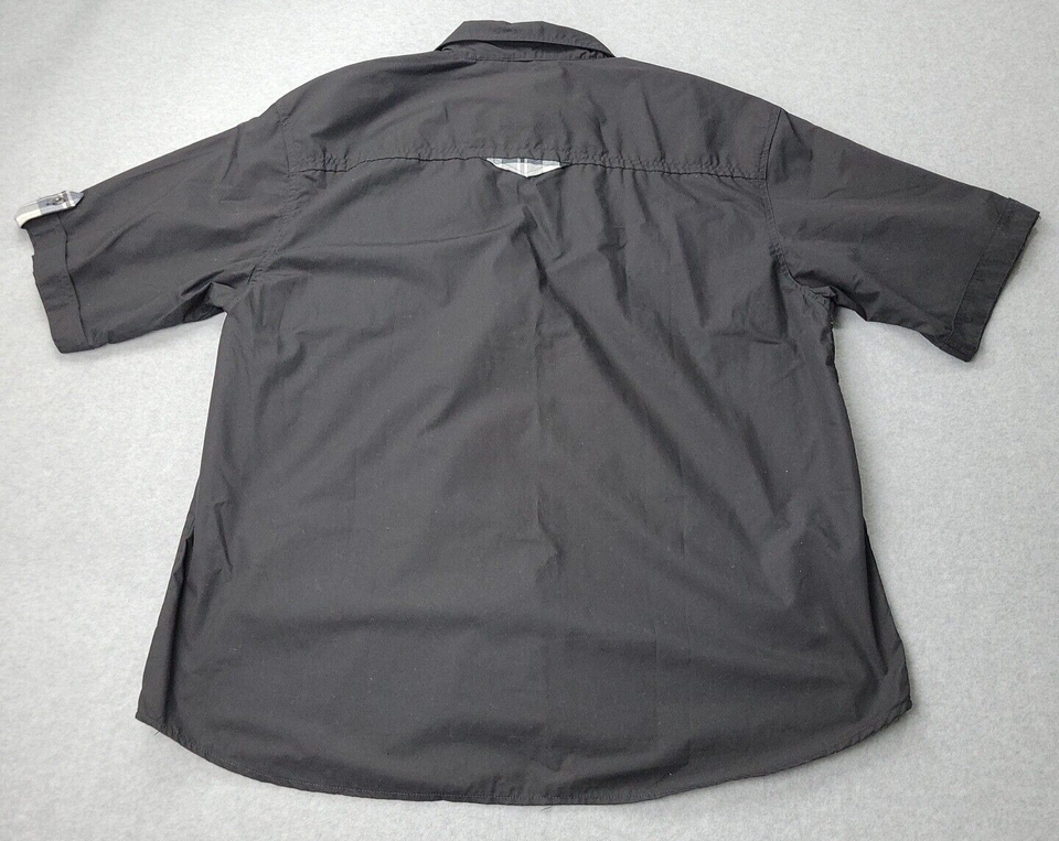 Most Official Seven MO7 Shirt Mens 3XL Black Gray Trim Button Up Short ...