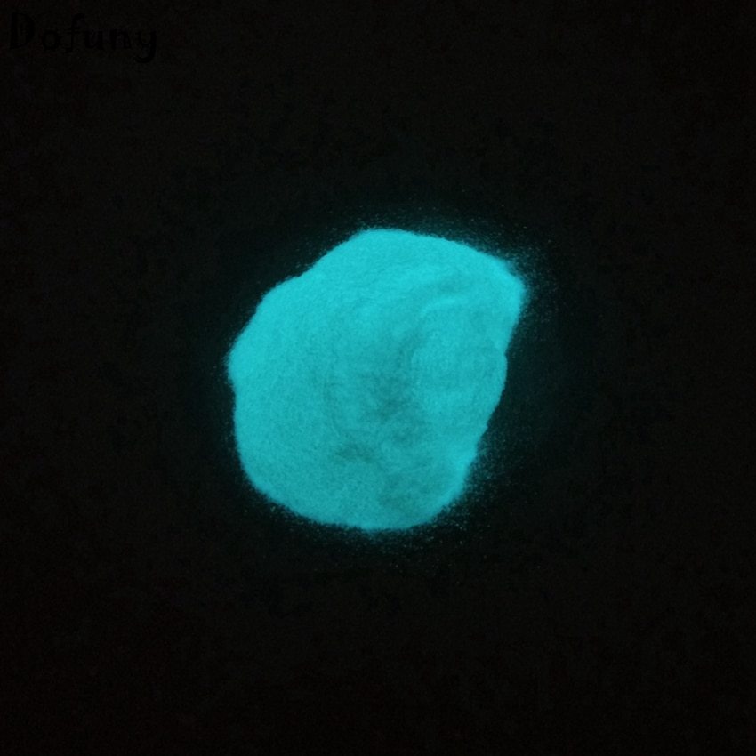 Sky Blue Luminous Powder For Nail Polish Coating Glow In The Dark Night ...