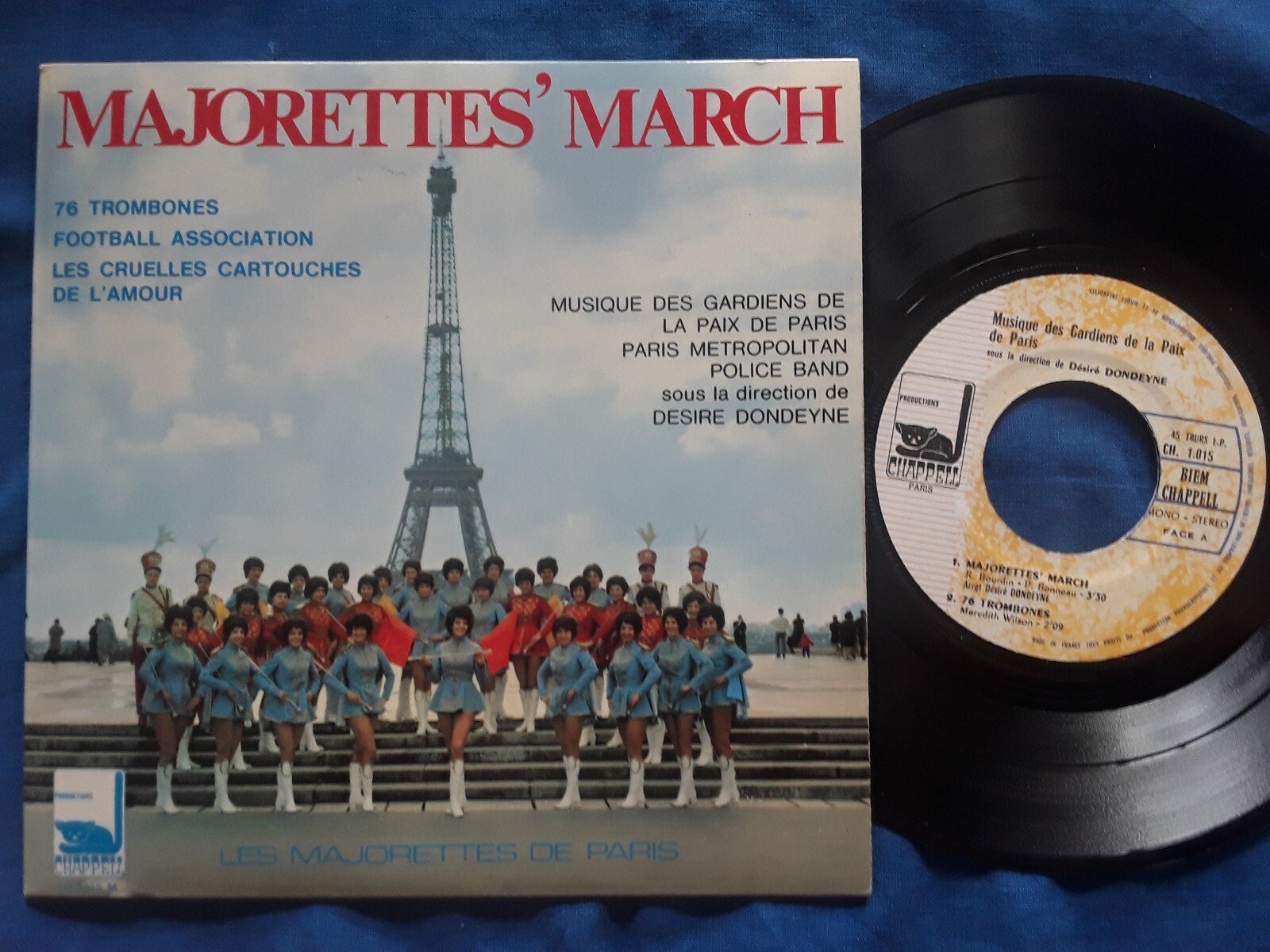MAJORETTES' MARCH Paris French EP 7" CHAPPELL 1015 Eiffel tower ...