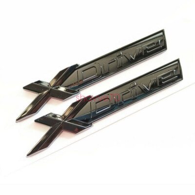 2PCS Glossy Black Letters XDrive Rear Emblem Badge Sticke FOR BMW X1 X3 ...