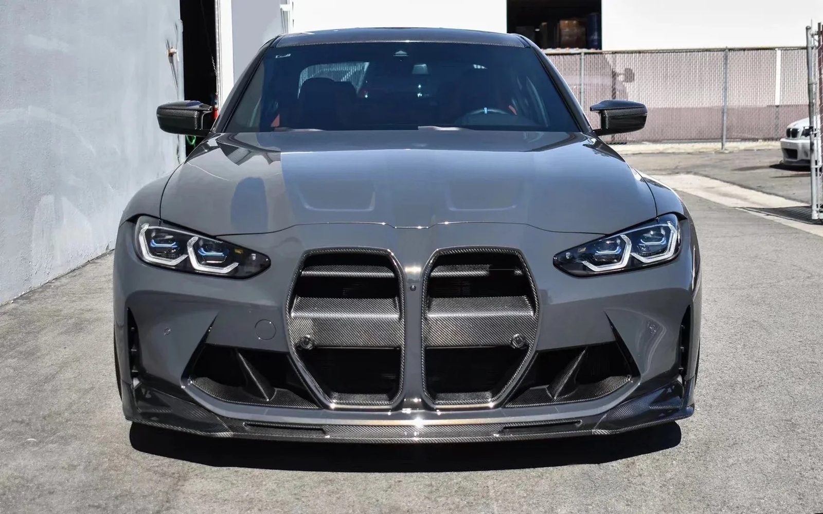 REAL CARBON FIBER NOSE GRILL GRILLE V STYLE FOR BMW M3 G80 M4 G82 G83 ...