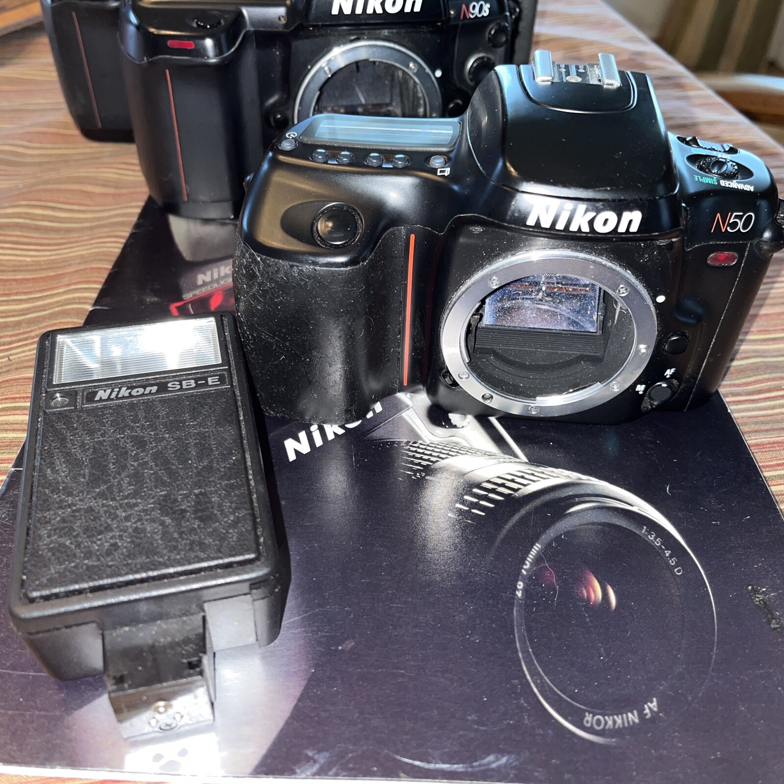 Nikon N50 Film Camera w/Nikon SB- E Flash UNTESTED | eBay