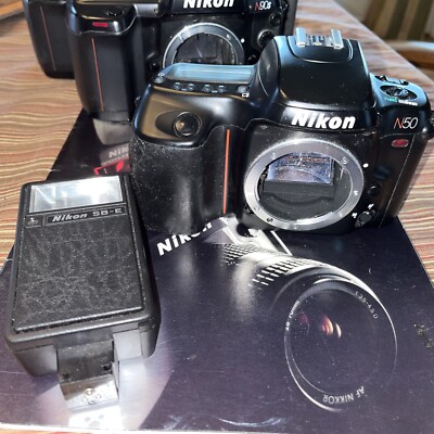 Nikon N50 Film Camera w/Nikon SB- E Flash UNTESTED | eBay
