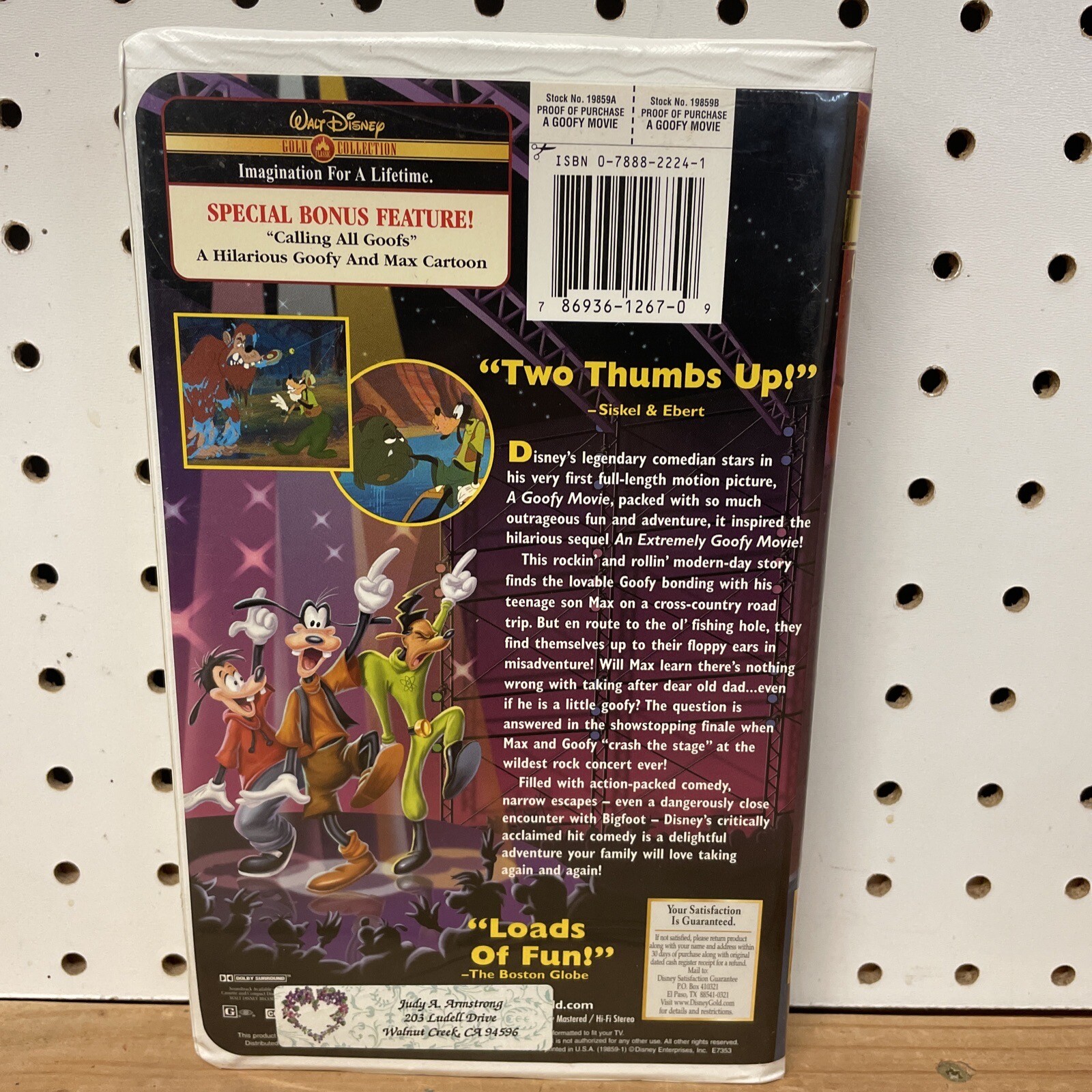 A Goofy Movie (VHS, 2000, Gold Collection Edition) | Stephen Franks