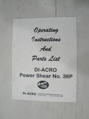 Fabrication - Shear Diacro