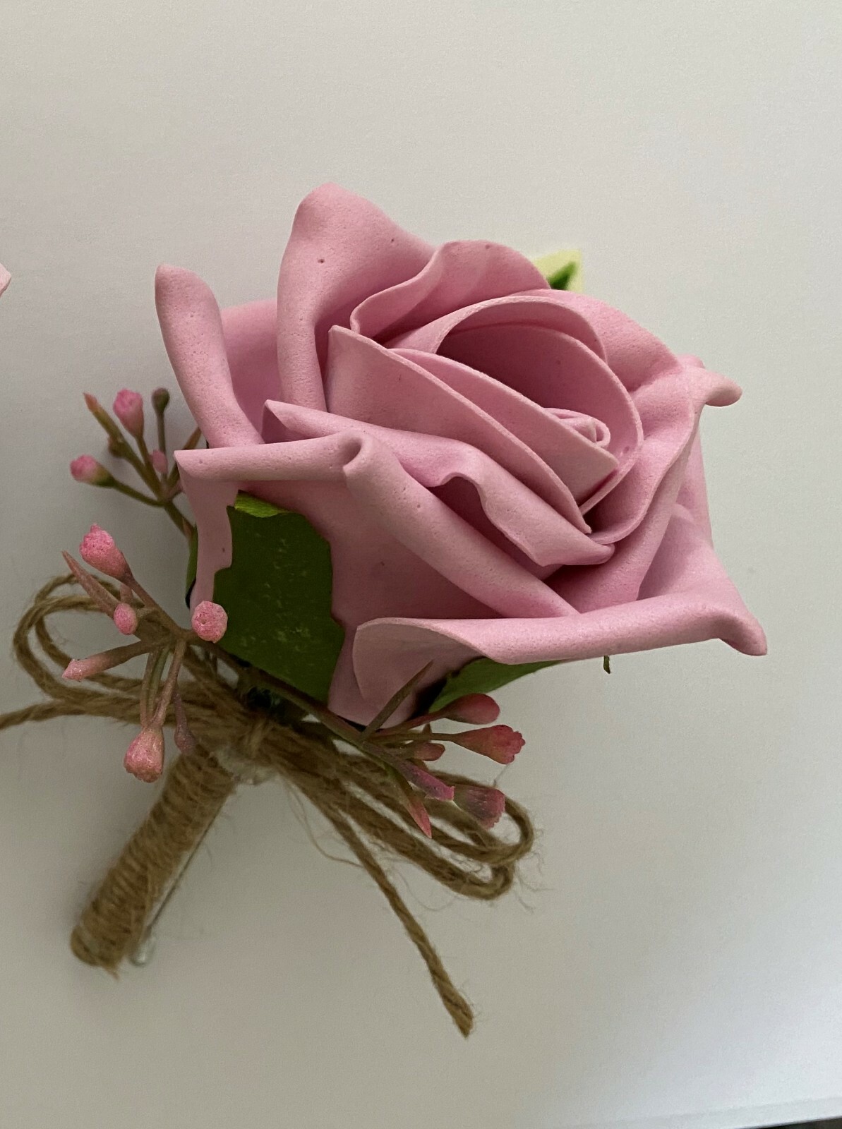 dusky pink rose buttonhole | eBay UK