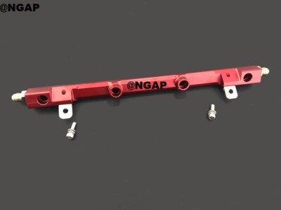 Red Aluminum High flow Fuel Rail for 85-92 BMW E30 M3 S14 Fuel Rail ...