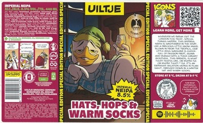 1 - NETHERLANDS - HAARLEM - BR. UILTJE (OWL) BIERETIKETTEN BEER LABELS ...