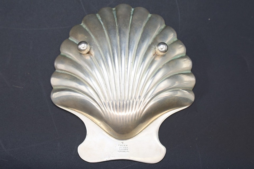 Retired Model Tiffany’s And Co Scallop Shell Dish, 925 Sterling Silver ...